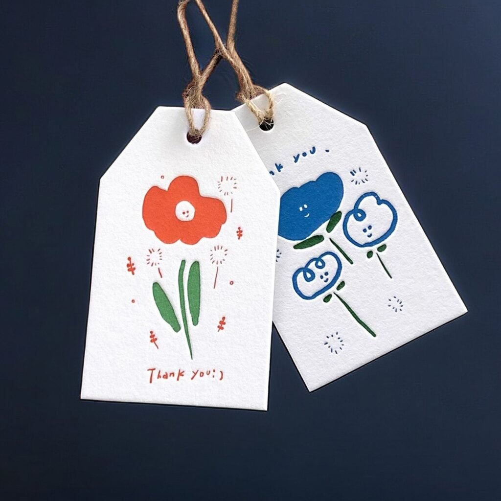 500 pcs Custom Die Cut Hang Tags Wedding Hang Tags Letterpress Hang ...